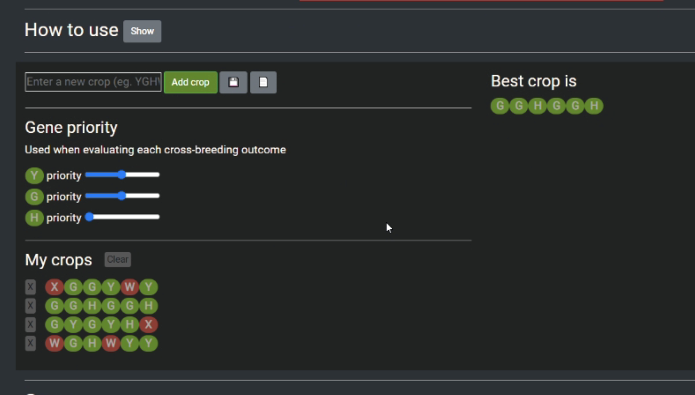 Rust crossbreeding calculator