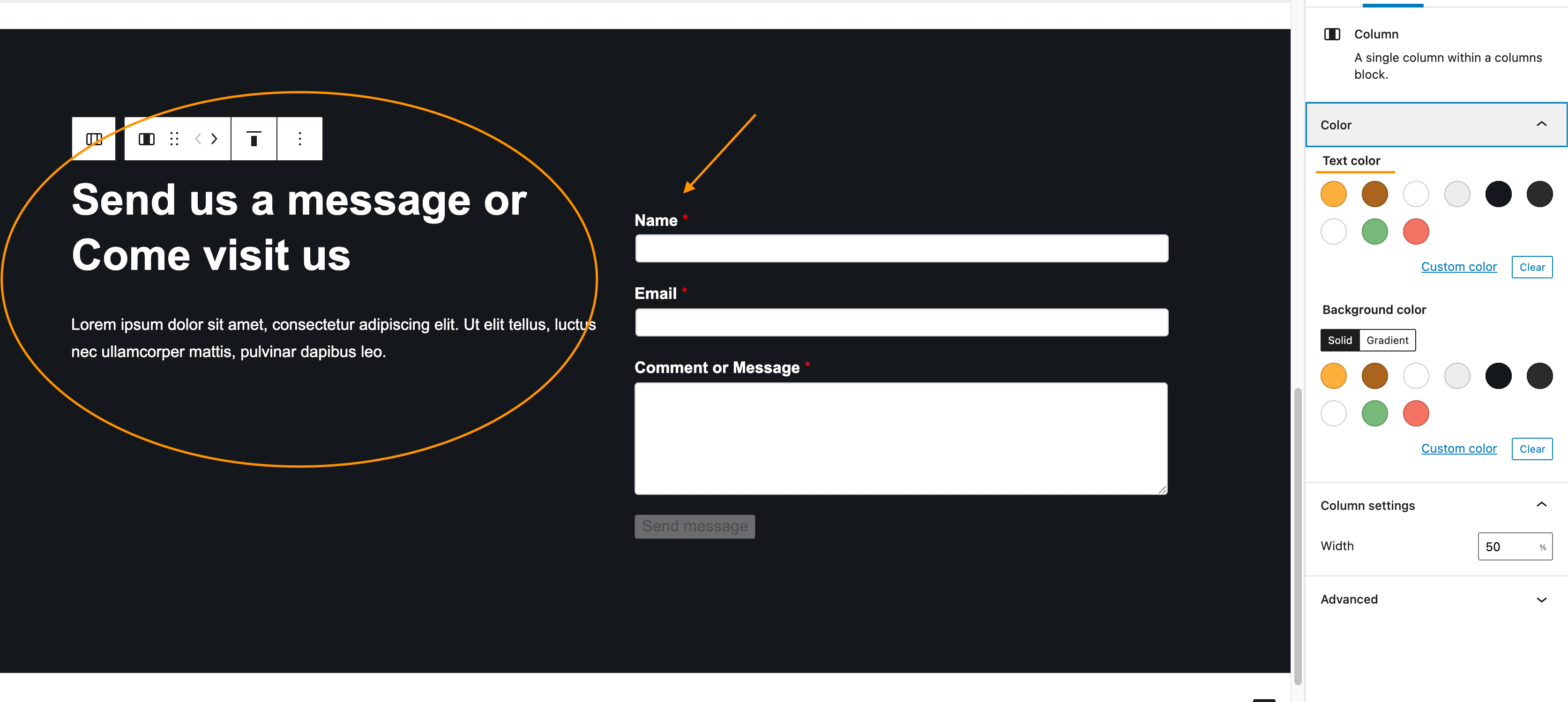 Add Text color controls for Columns · Issue #694 · Codeinwp/otter-blocks · GitHub