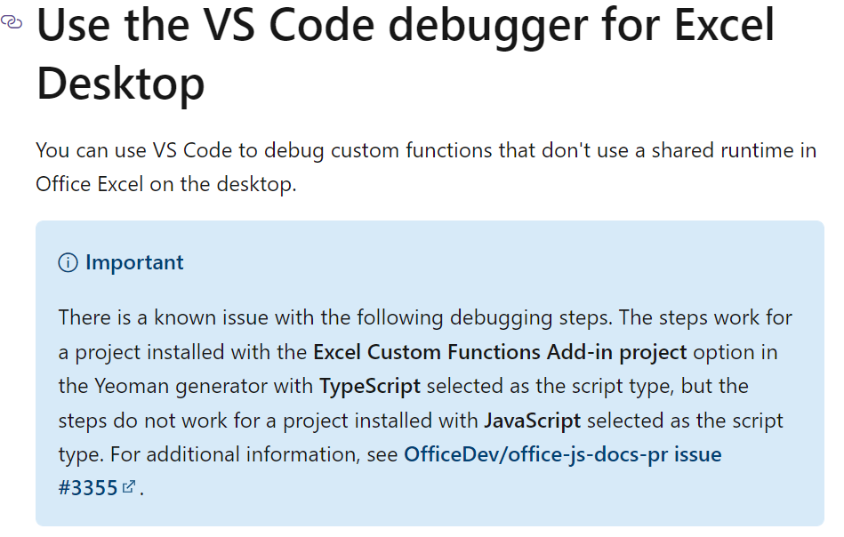 VSCode Breakpoints not working · Issue #336 · OfficeDev/Excel-Custom-Functions · GitHub
