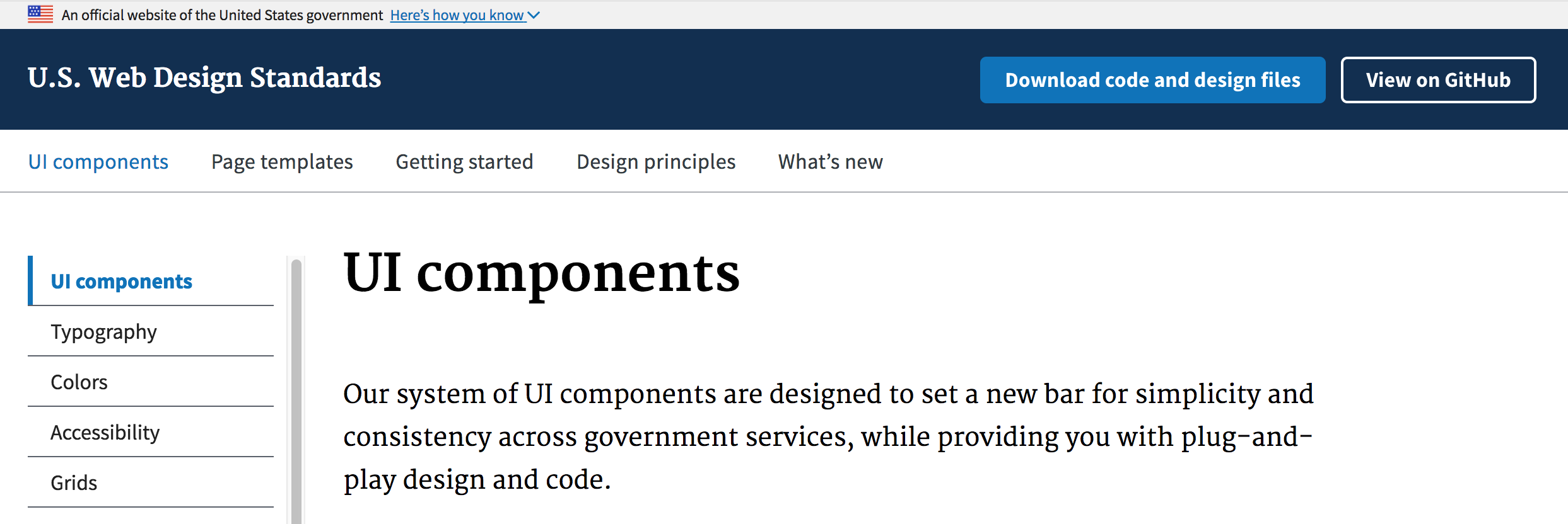 Update docs site header navigation design · Issue #296 · uswds/uswds ...