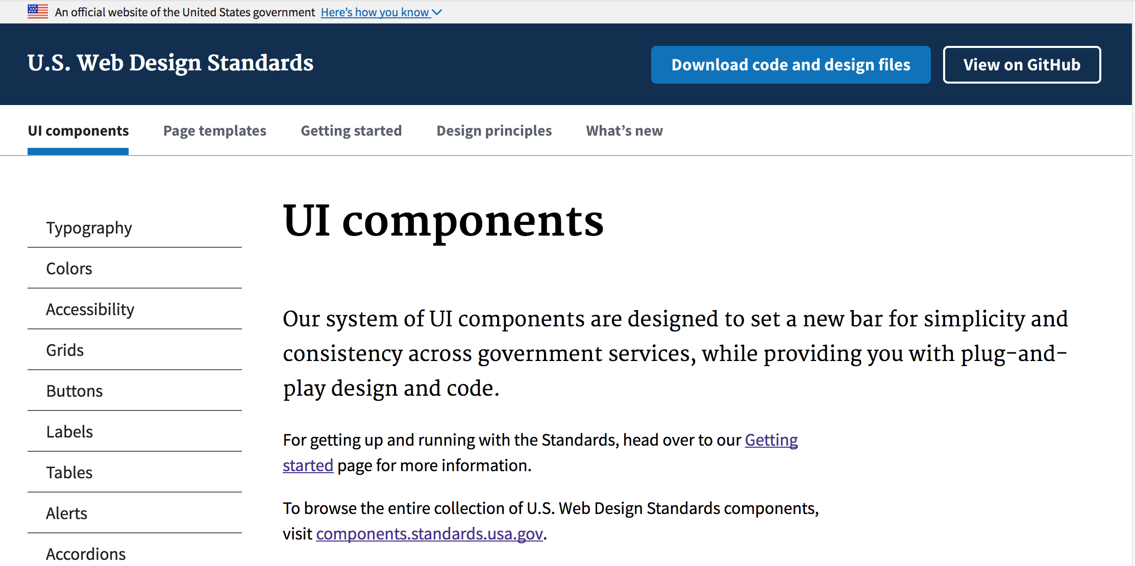 Update docs site header navigation design · Issue #296 · uswds/uswds ...