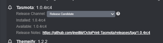 Status unknown for XXX.XXX.XXX.XXX. Double check IP Address\Hostname in Tasmota Settings ...