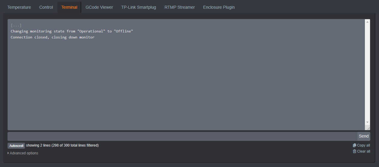 Feature request: Move command buttons above commands filters · Issue #34 · jneilliii/OctoPrint ...