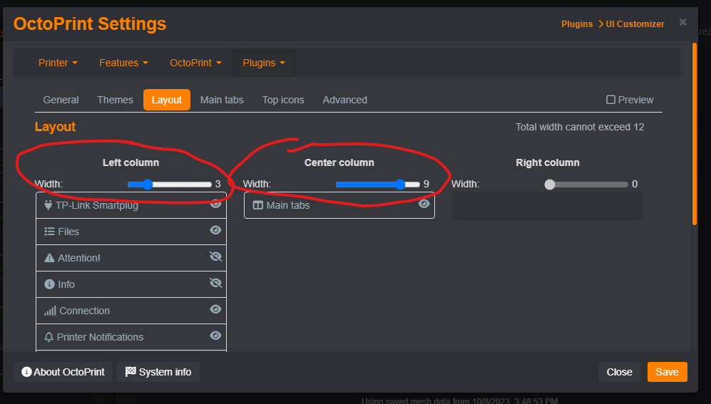 [BUG]: Displayed grid window is too small · Issue #638 · jneilliii/OctoPrint-BedLevelVisualizer ...