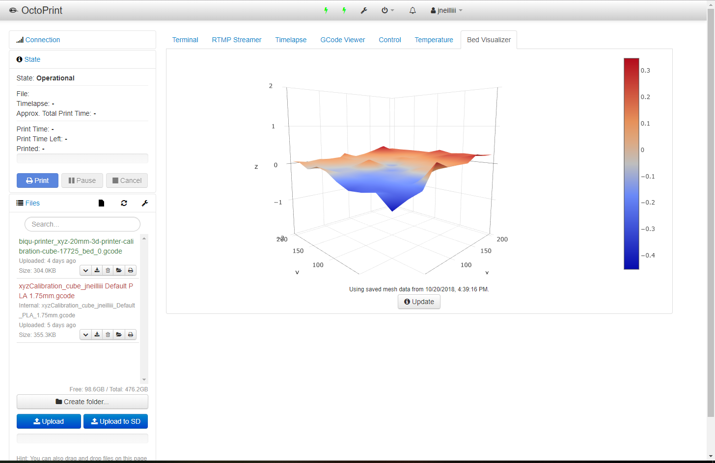 Configurable Plot Height For The Bed Visualizer Plot Area · Issue 93 · Jneilliii Octoprint