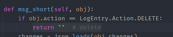 Deleted objects changes not displayed in admin · Issue #393 · jazzband/django-auditlog · GitHub