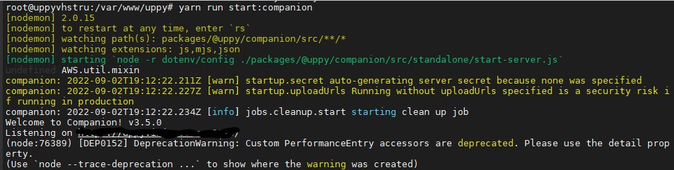 DeprecationWarning: Custom PerformanceEntry accessors are deprecated. Please use the detail ...