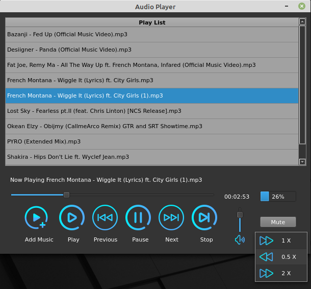 GitHub - RakshithaDi/Audio-Player: A simple audio player application that is cross-platform(C++ ...