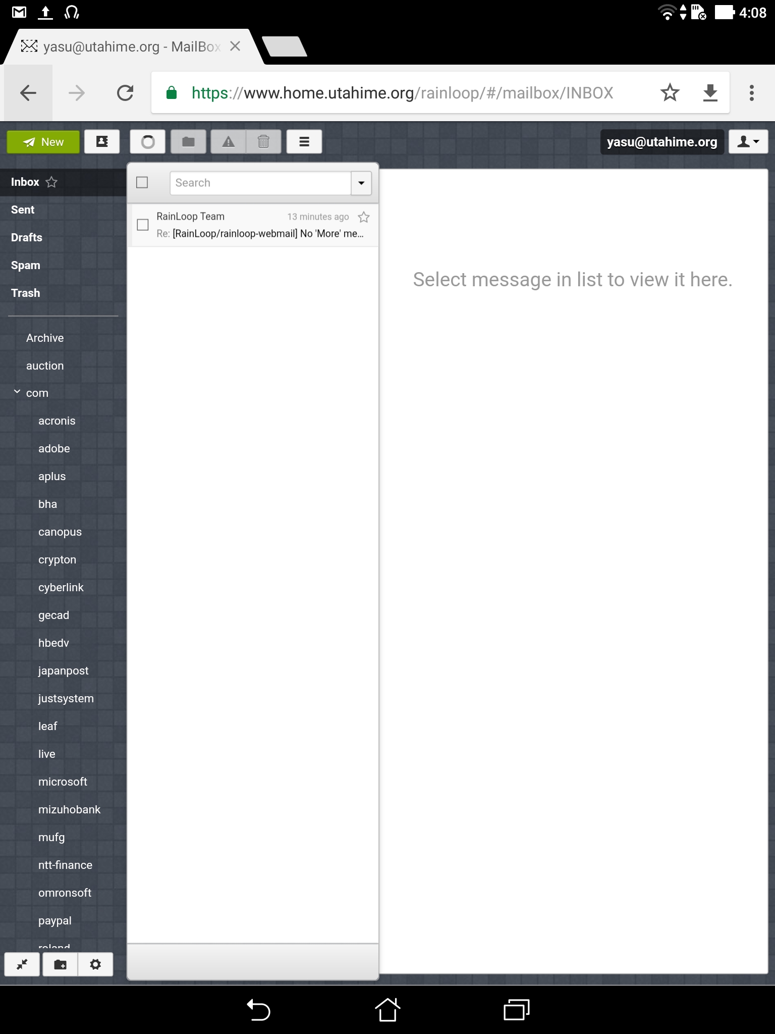 No 'More' menu in mobile version. · Issue #1500 · RainLoop/rainloop-webmail · GitHub
