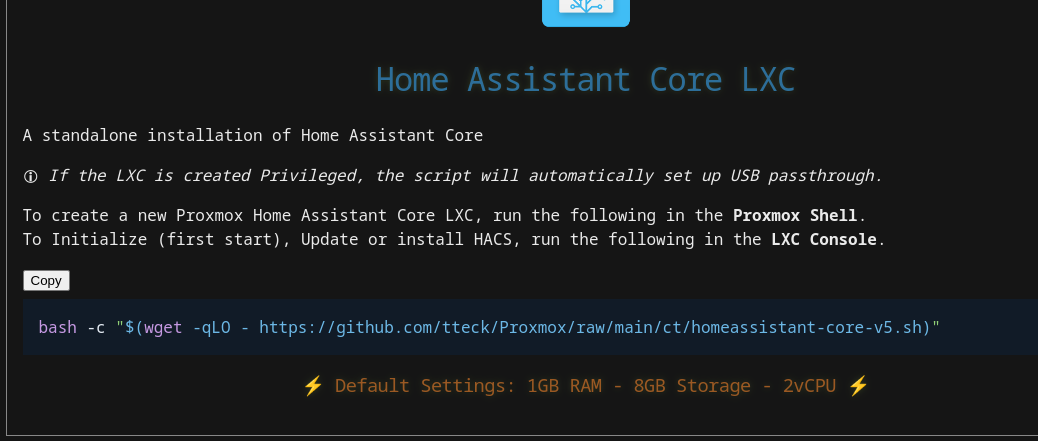 Home Assistant Core LXC doesn't work · Issue #888 · tteck/Proxmox · GitHub
