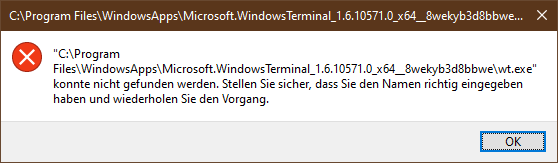 Terminal crashes when trying to run it as administrator from a non administrator windows user ...
