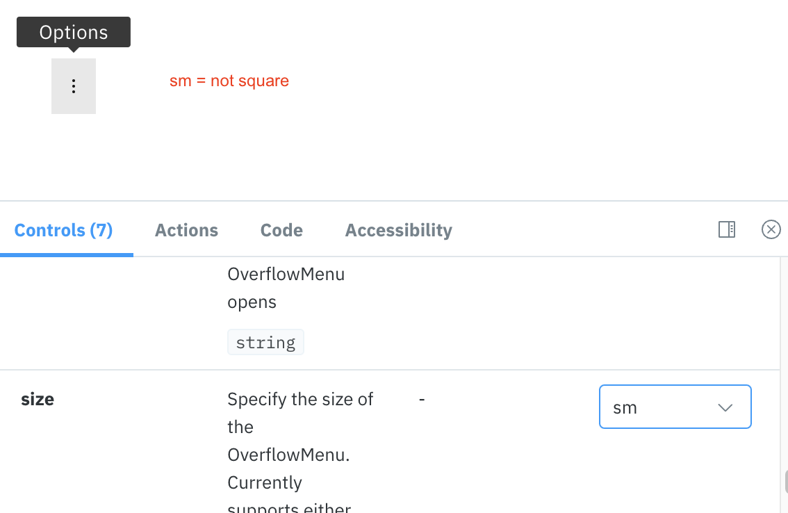 [Bug]: OverflowMenu is not square when size="sm" · Issue #14718 · carbon-design-system/carbon ...