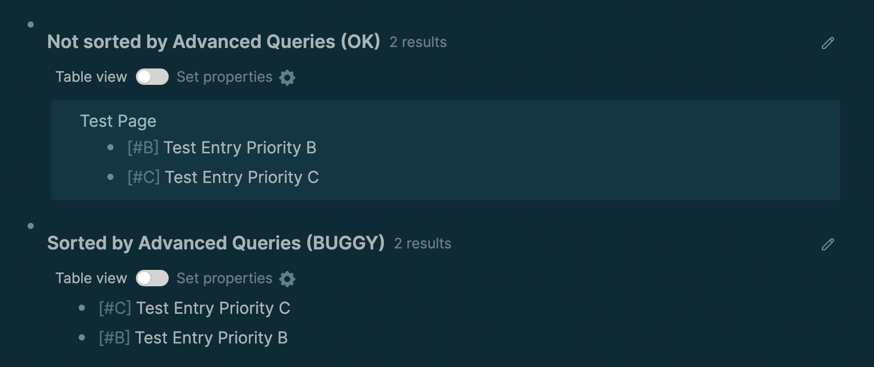 Advanced Queries Result Entries Losing Background color When Sorted · Issue #6235 · logseq ...