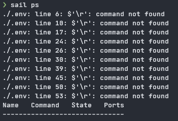 Sail showns errors after cloning a project. · Issue #295 · laravel/sail · GitHub