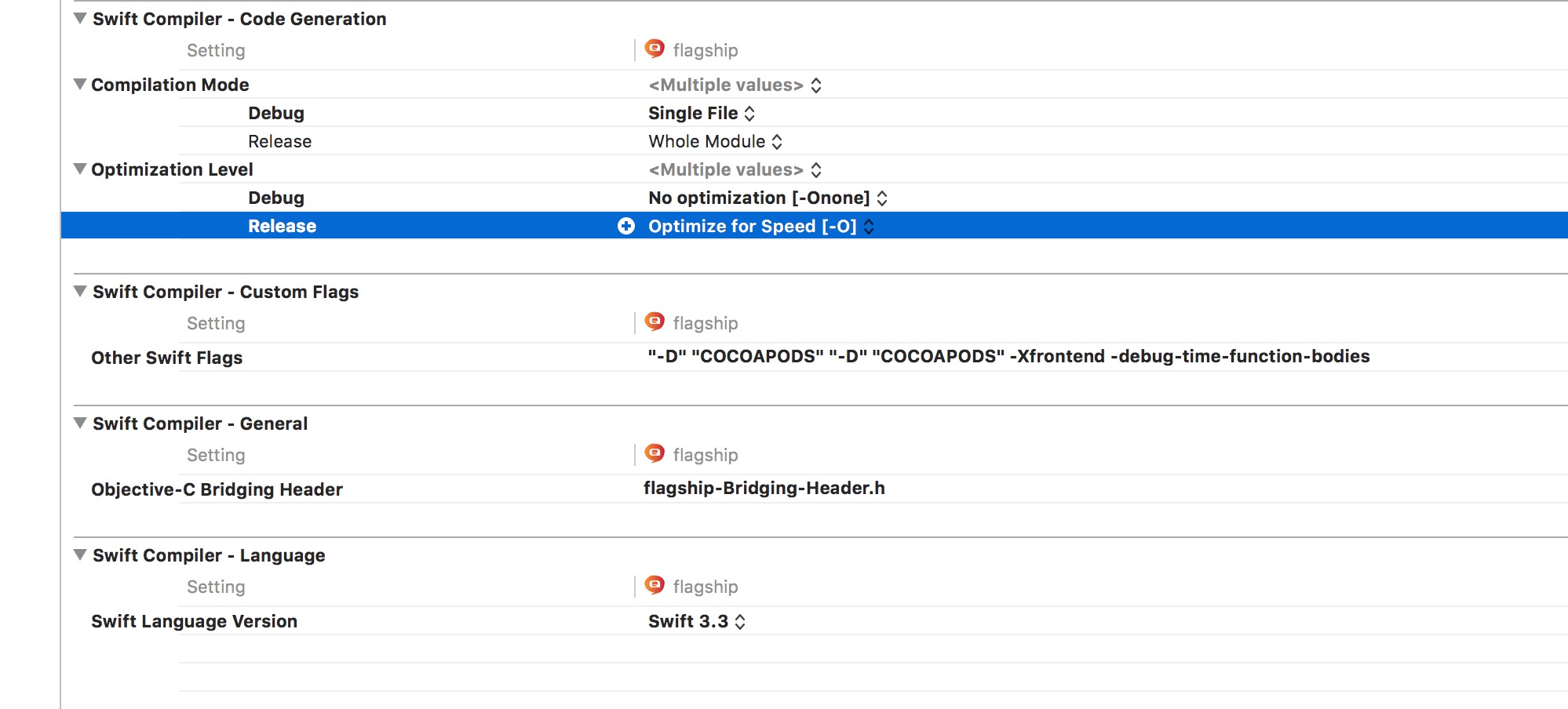Error on Xcode 9.3 when using Swift optimization level -O · Issue #106 · hyperoslo ...