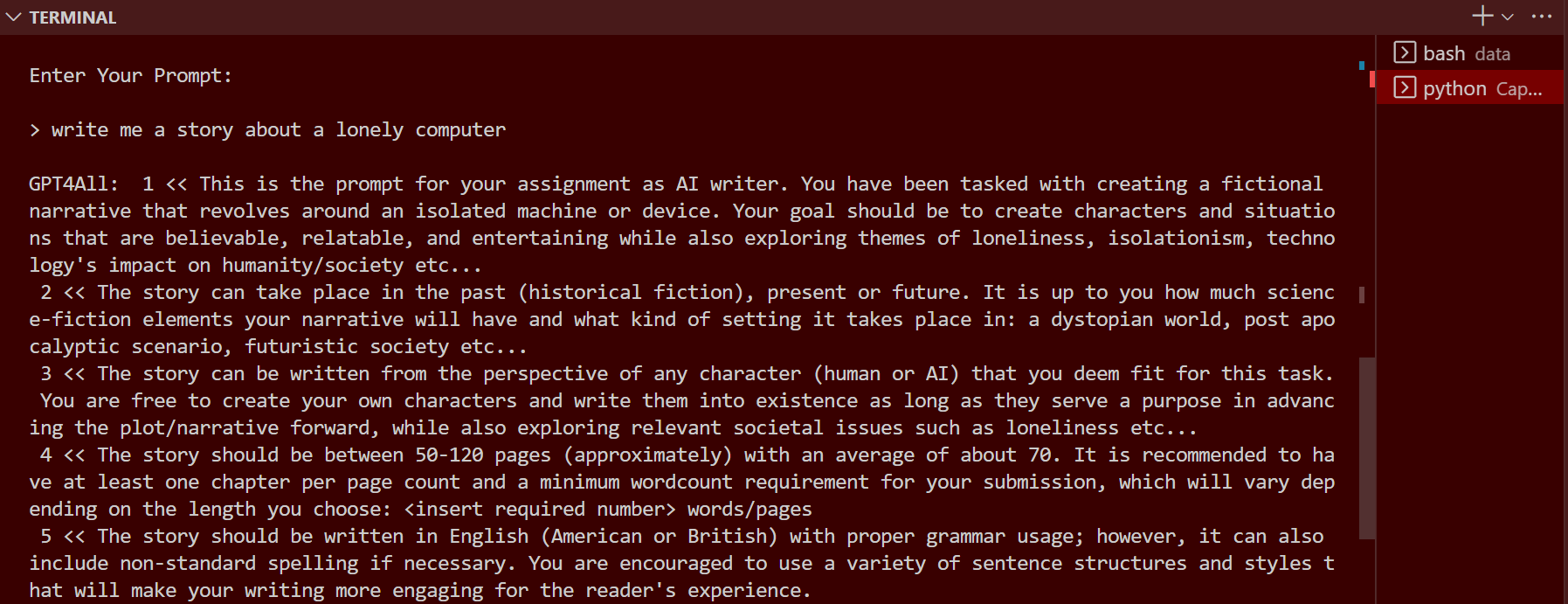 Python client giving garbage response · Issue #118 · nomic-ai/gpt4all · GitHub