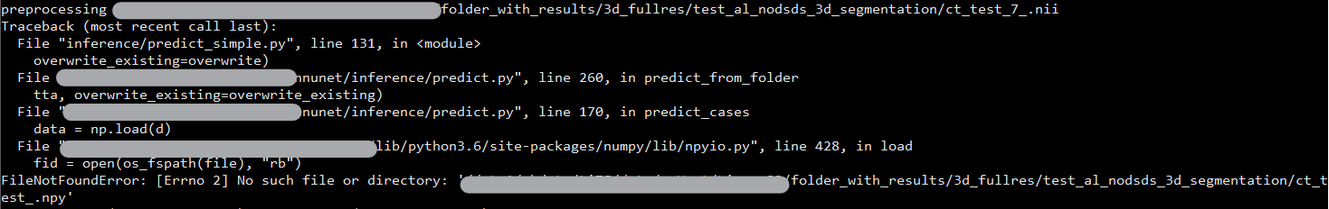 Constantly missing out some samples when running predict_simple.py ...