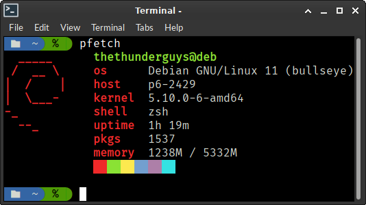 Double new line after palette · Issue #93 · dylanaraps/pfetch · GitHub