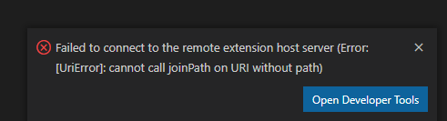 SSH Extension Uri Error · Issue #6425 · microsoft/vscode-remote-release ...