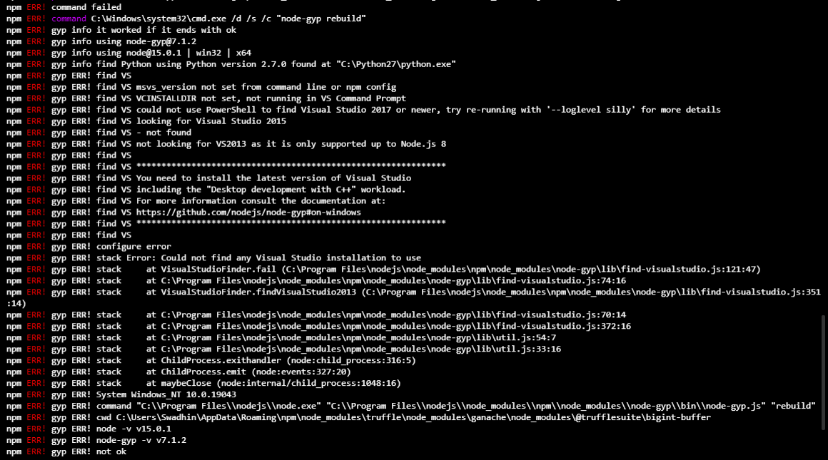 Can't install truffle · Issue #5015 · trufflesuite/truffle · GitHub