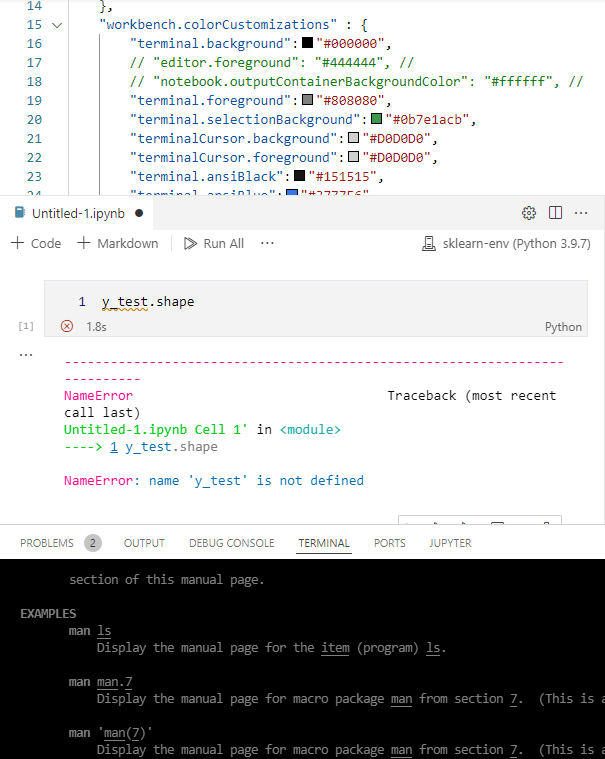 Jupyter output cell: change traceback text color independently from ...