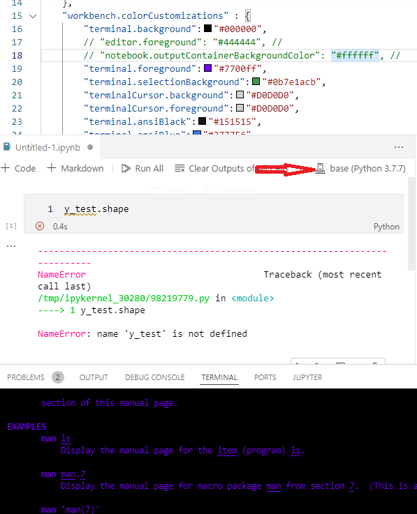 Jupyter output cell: change traceback text color independently from ...