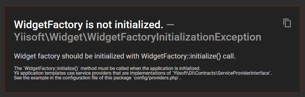 Solution: add support code syntax and improve appearance · Issue #44 · yiisoft/error-handler ...