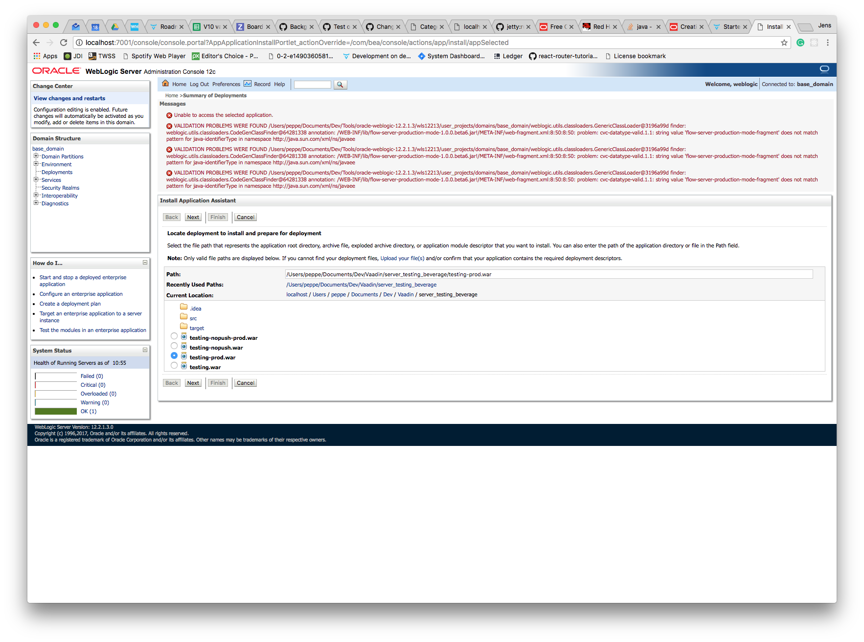 Test On Oracle Weblogic Server 12 2 1 · Issue 194 · Vaadin Beverage Starter Flow · Github