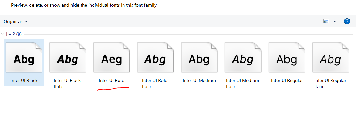 OTF Bold Italic font name same as Regular Italic? · Issue #34 · rsms/inter · GitHub
