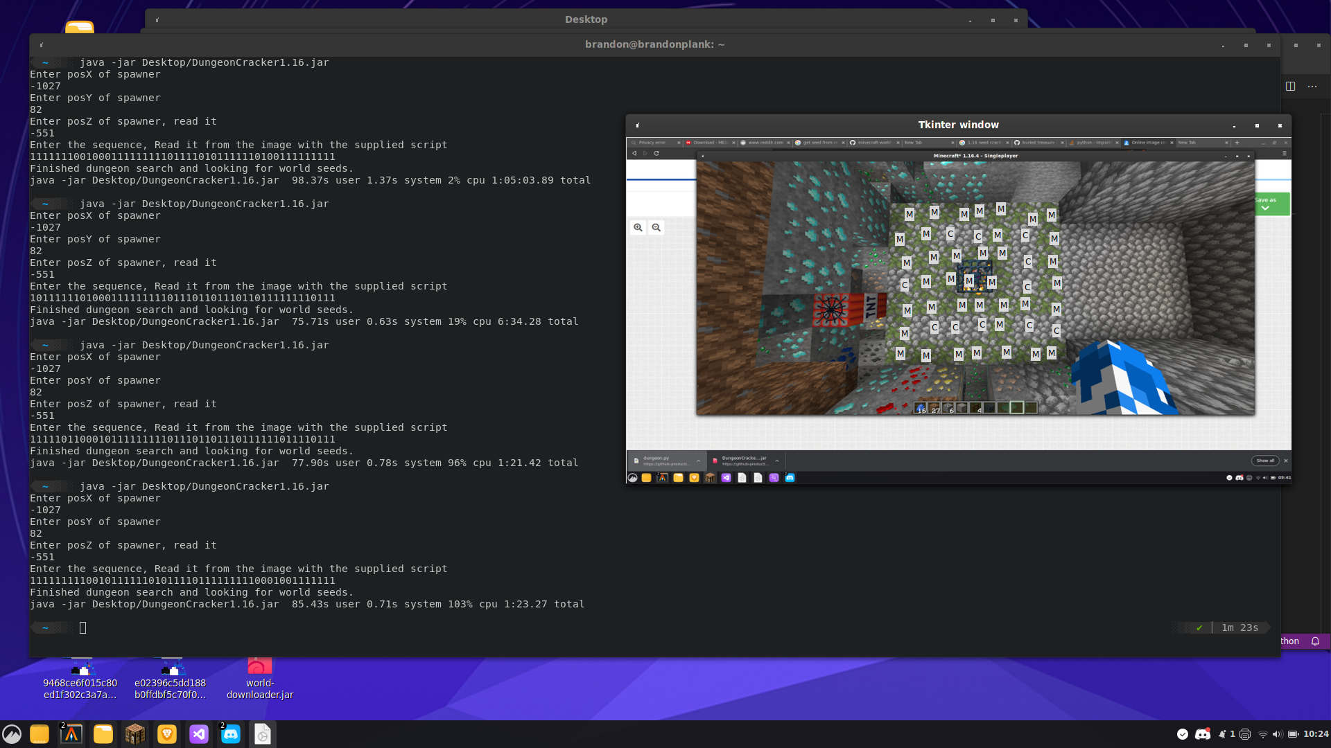 Question about order, and not outputting seed. · Issue #8 · hube12/DungeonCracker · GitHub