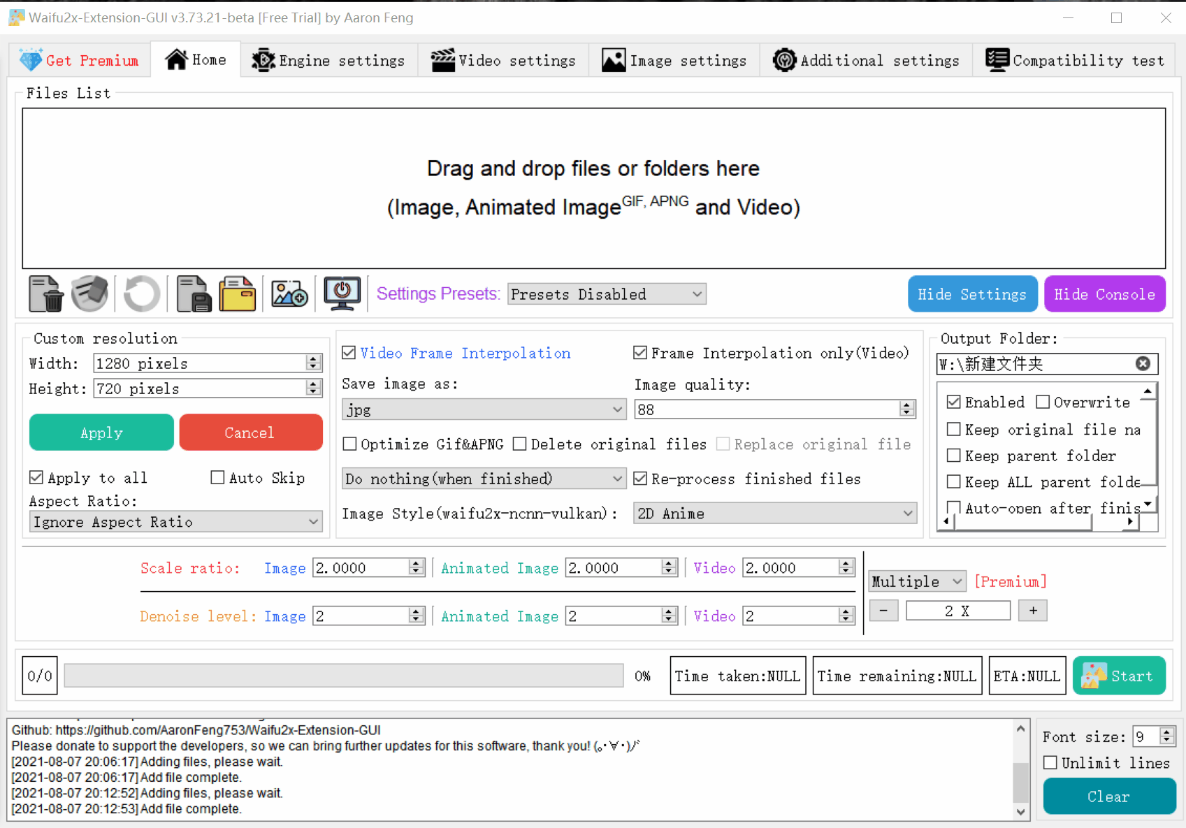 [Feature request] Improve loading times.. · Issue #278 · AaronFeng753/Waifu2x-Extension-GUI · GitHub