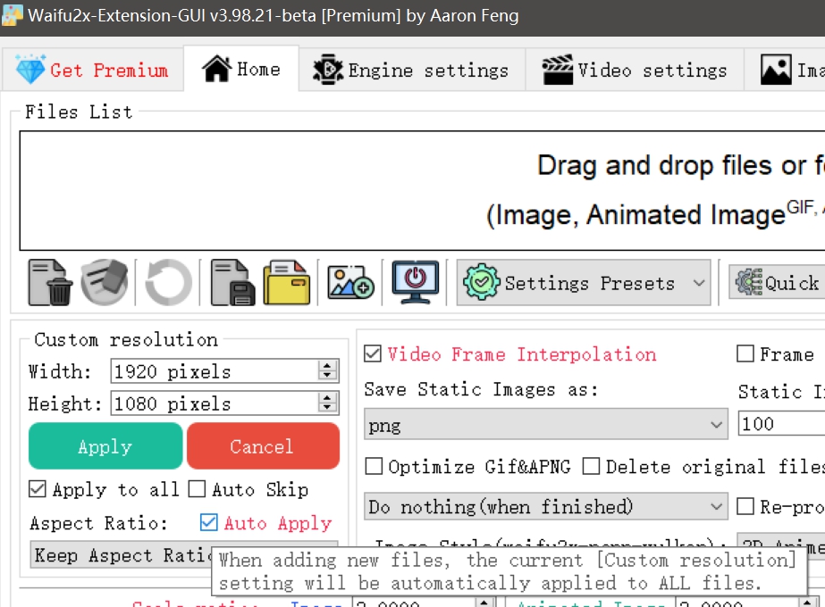 [Feature request] Auto apply custom resolution on all added photos · Issue #453 · AaronFeng753 ...