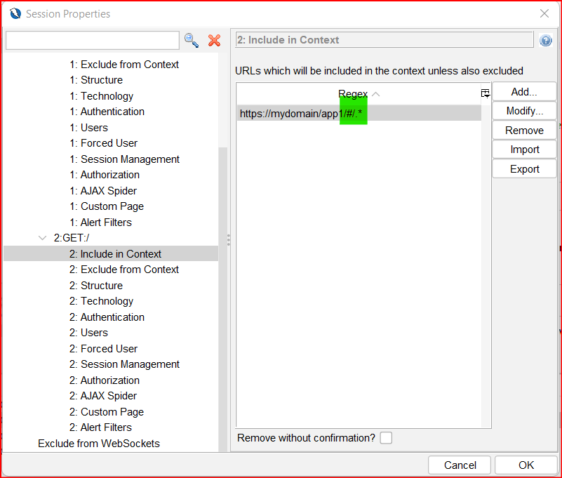 Spider And Active Scan Does Not Work If Url In Context Contains · Issue 8048 · Zaproxy