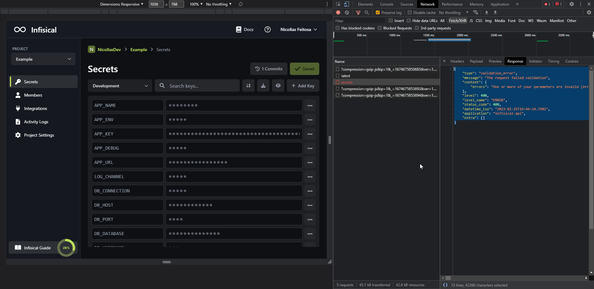 Error when import a env file · Issue #258 · Infisical/infisical · GitHub
