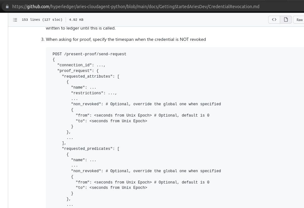 Verified: true - For revoked Credentials - Aries agent image: bcgovimages/aries-cloudagent:py36 ...