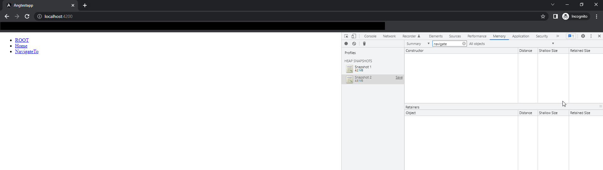 Memory leak? Component stays in memory after touching an input field that has ngModel · Issue ...