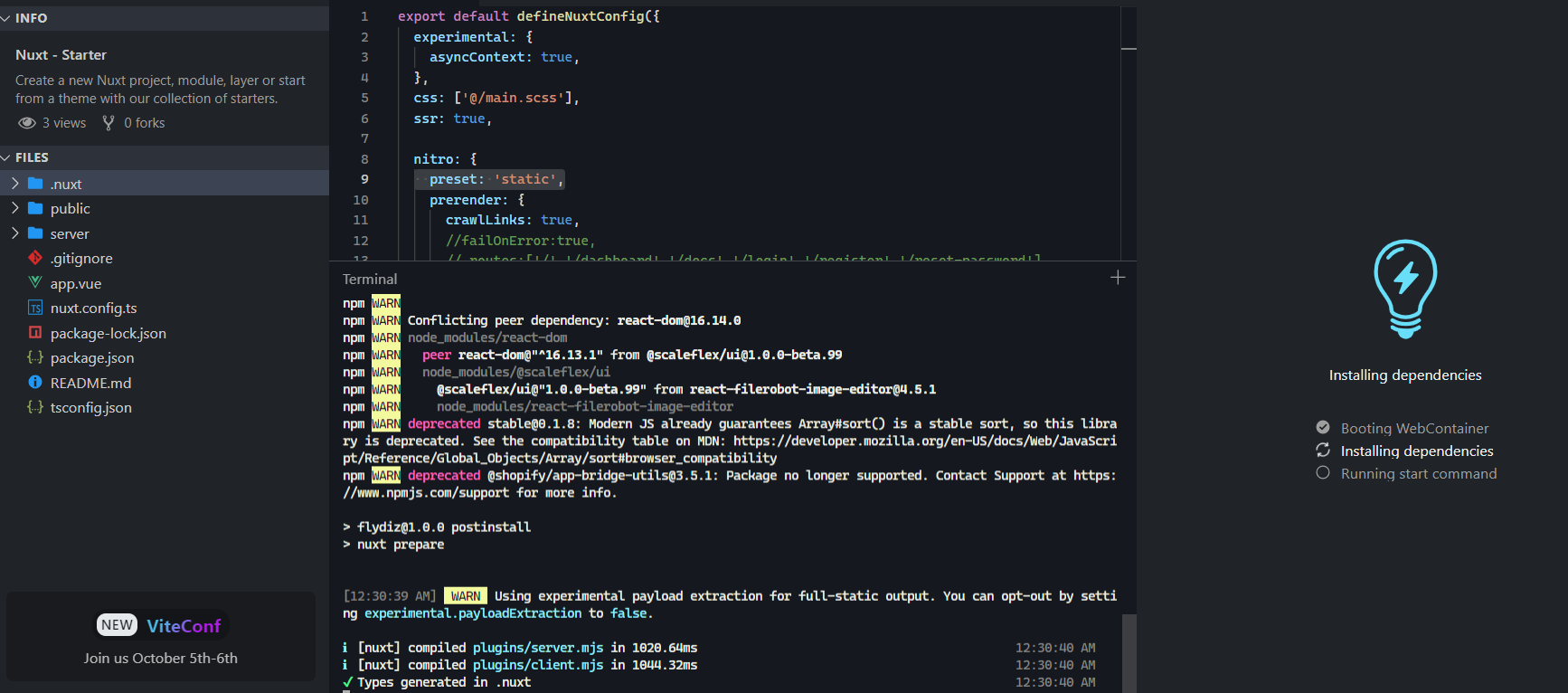 nuxi `prepare` or `build` hangs · Issue #169 · nuxt/cli · GitHub