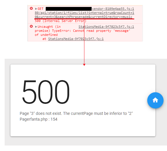 Media files table keeps currentPage when searching leading to a server ...