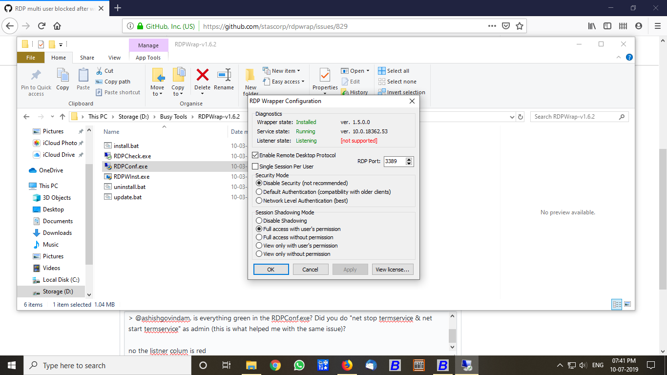RDP multi user blocked after windows update · Issue #829 · stascorp/rdpwrap · GitHub