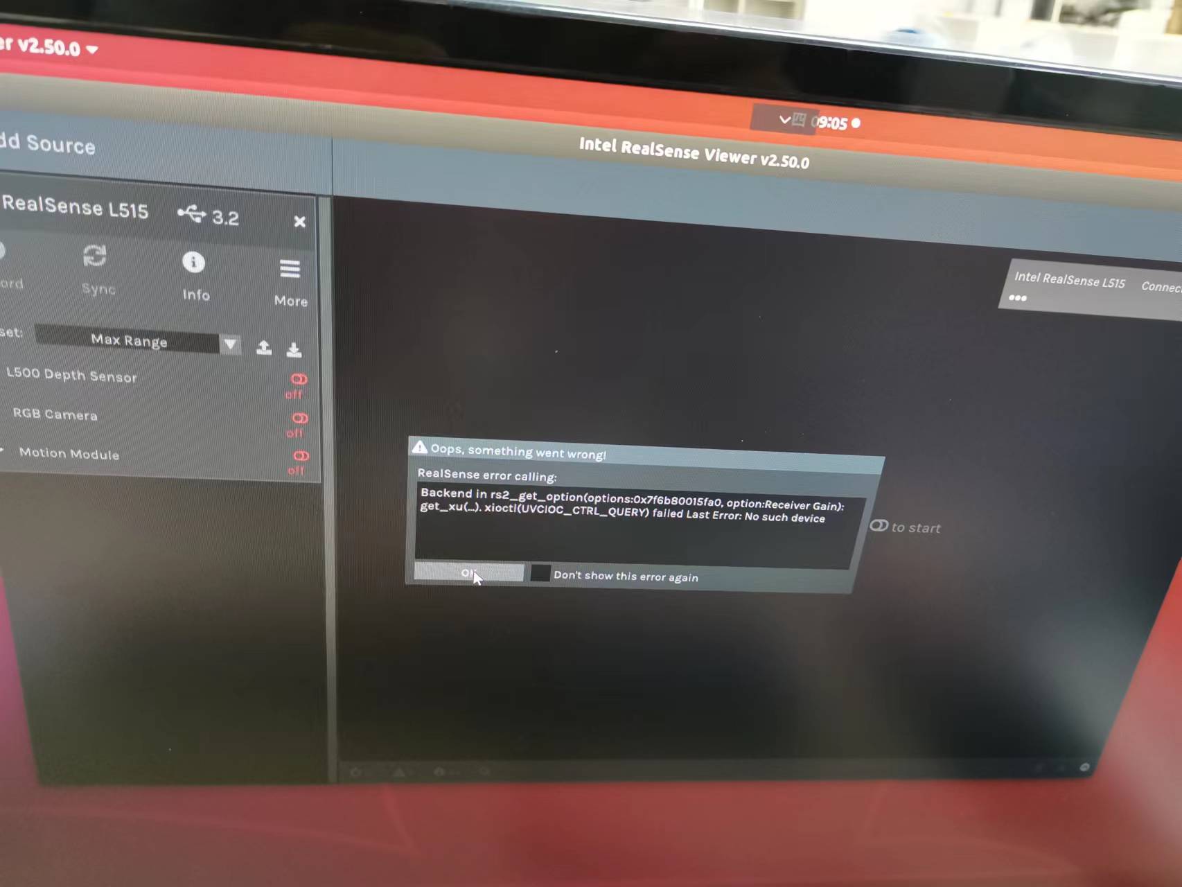 With firmware updated, L515 goes wrong after working for a while, only plugging again solves ...