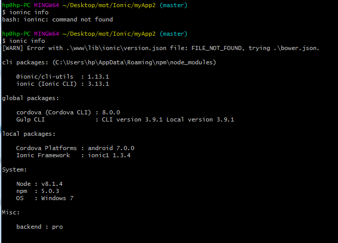 V1 I Cannot Emulate My App On A Android Emulator Causes Error Gulp Is Not Installed You Can