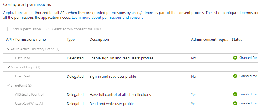 SPFx webpart is throwing error: The user or administrator has not consented to use the ...