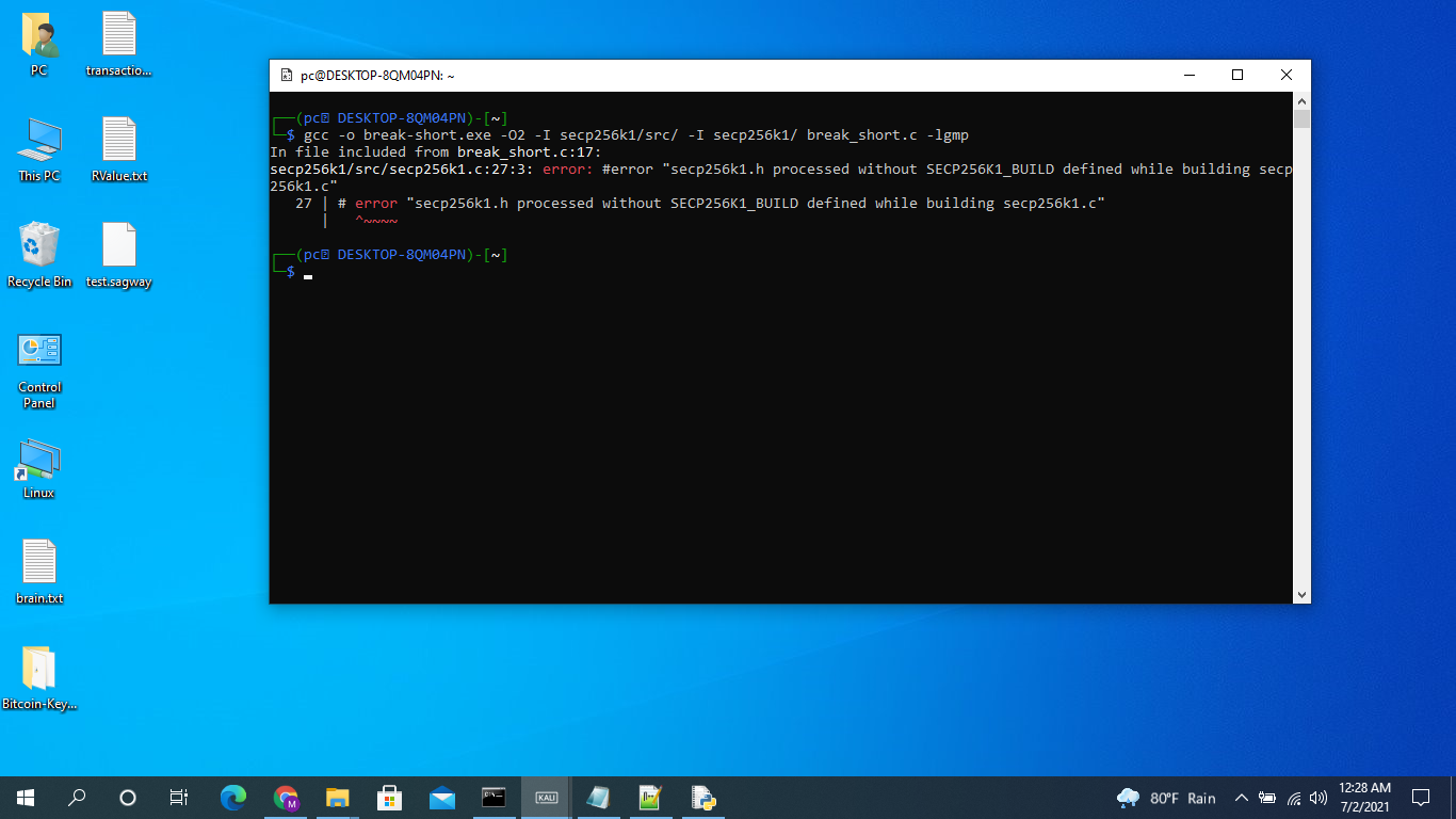 Program to brute force private keys from public keys using the baby ...