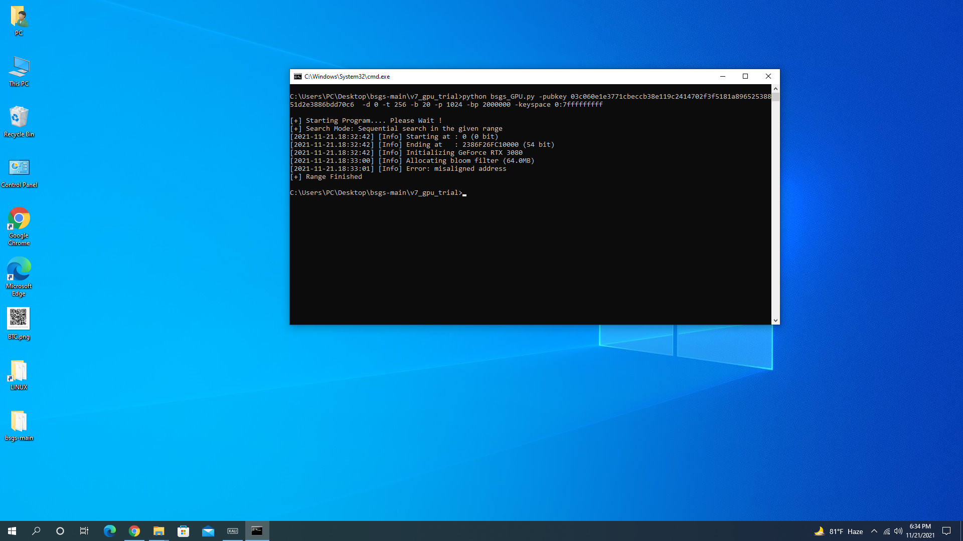 Does not detect private key · Issue #45 · iceland2k14/bsgs · GitHub