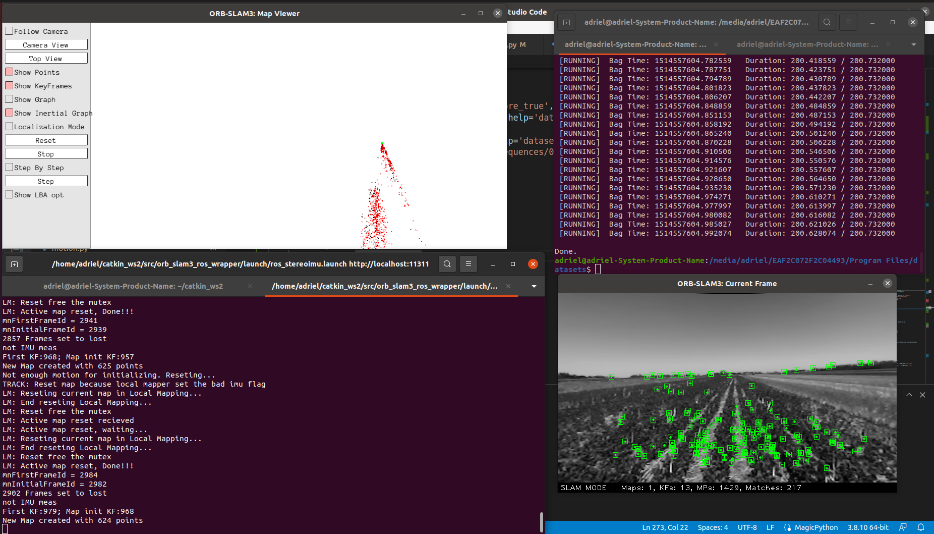 Problem Trying To Reproduce Orb Slam Results In Rosario Dataset · Issue 698 · Uz Slamlab Orb