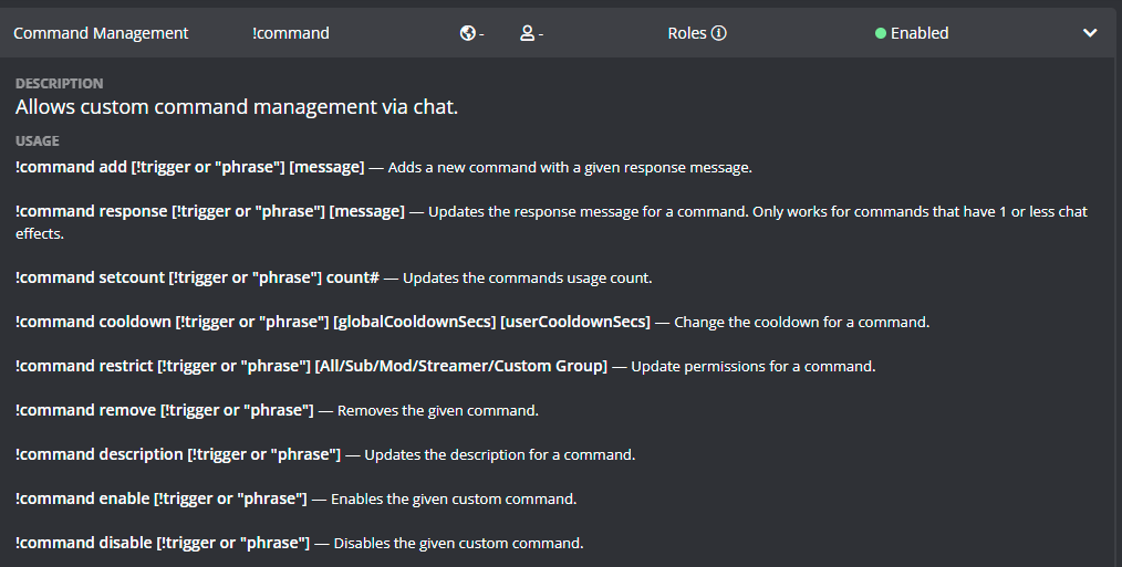 [Feature Request] manage alias(es) for custom commands through chat · Issue #1751 · crowbartools ...