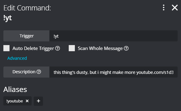 [Feature Request] manage alias(es) for custom commands through chat · Issue #1751 · crowbartools ...