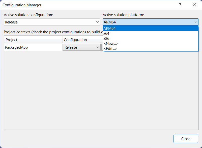 WinUI 3 missing architectures for store deploy · Issue #7800 · microsoft/microsoft-ui-xaml · GitHub