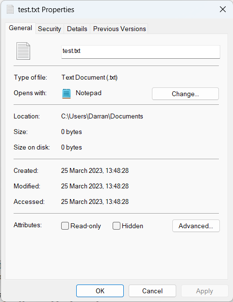 WinUI3: Windows.Storage.FileProperties.RetrievePropertiesAsync("System.DateModified") reports ...