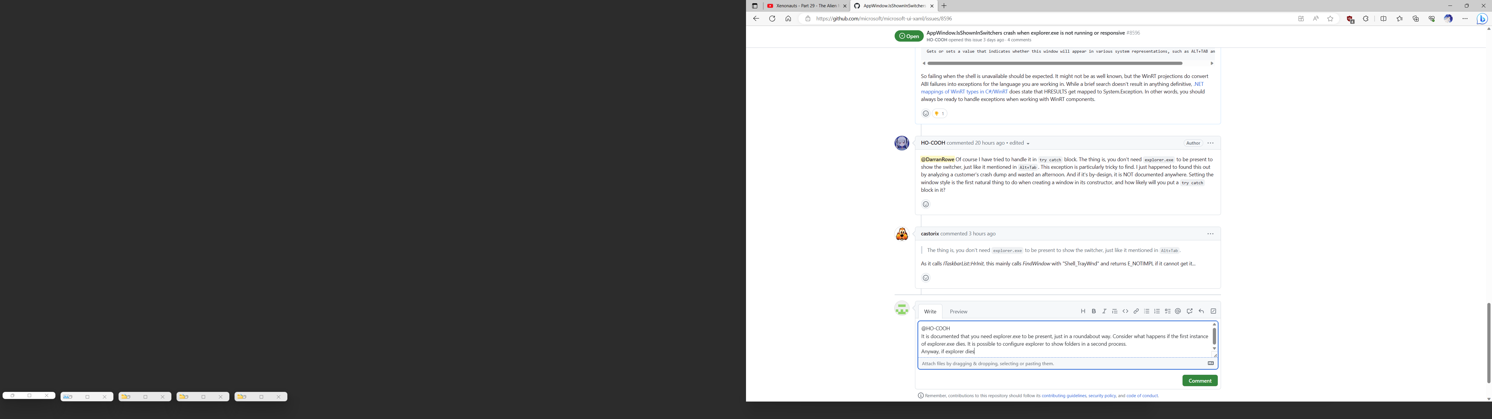 AppWindow.IsShownInSwitchers crash when explorer.exe is not running or responsive · Issue #8596 ...